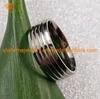 China Fashion Jewelry Top Quality G23 Titanium Piercing Polished with Groove Titanium Rings Tr1971 for sale