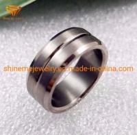 China Top Quality Matte Surface and Polished Edage with Groove Pure Titanium Wedding Band Tr1972 for sale