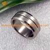 China Top Quality Matte Surface and Polished Edage with Groove Pure Titanium Wedding Band Tr1972 for sale