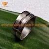 China High Quality Wide and Thick Design G23 Titanium Steel Rings for Men Jewelry Tr1973 for sale