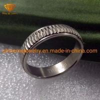 China Fashion Embossed Titanium Steel Stainless Steel G23 Pure Titanium Ring Jewelry Tr1980 for sale