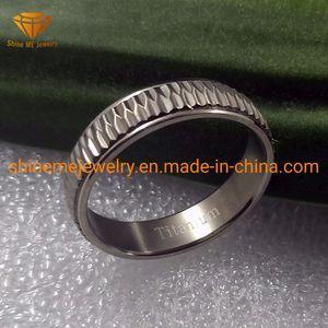 China Fashion Embossed Titanium Steel Stainless Steel G23 Pure Titanium Ring Jewelry Tr1980 for sale
