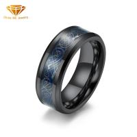 China Tungsten Steel Carbon Fiber Dragon Pattern Ring, Domineering Men's Nibelung Ring Tungsten Gold Jewelry Tskt025 for sale