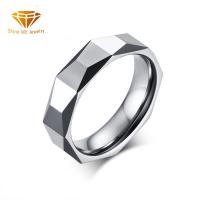 China Fashionable Simple Tungsten Steel Ring 5.5mm Multi-Faceted Ring for Men Tungsten Jewelry Wholesale Tstr059 for sale