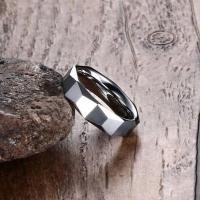 China Fashionable Simple Tungsten Steel Ring 5.5mm Multi-Faceted Ring for Men Tungsten Jewelry Wholesale Tstr059 for sale
