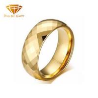 China Fashion Jewelry Wedding Ring Faceted IP Gold Tungsten Ring Tst2865 for sale