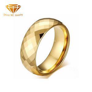 China Fashion Jewelry Wedding Ring Faceted IP Gold Tungsten Ring Tst2865 for sale