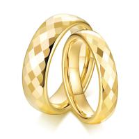 China Fashion Jewelry Wedding Ring Faceted IP Gold Tungsten Ring Tst2865 for sale