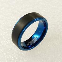 China Fashion Jewelry High Quality Tungsten IP Blue and Black Wedding Ring for Men Tstr015 for sale