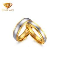 China Tungsten Gold New Products Tungsten Steel Gold Couple Rings European and American Style Engagement Rings Fashion Rings Tstr034 for sale
