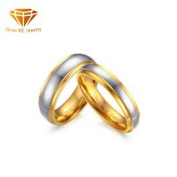China Tungsten Gold New Products Tungsten Steel Gold Couple Rings European and American Style Engagement Rings Fashion Rings Tstr034 for sale