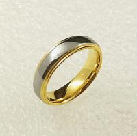 China Tungsten Gold New Products Tungsten Steel Gold Couple Rings European and American Style Engagement Rings Fashion Rings Tstr034 for sale