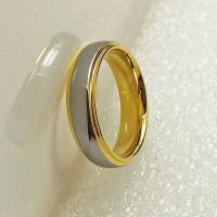 China Tungsten Gold New Products Tungsten Steel Gold Couple Rings European and American Style Engagement Rings Fashion Rings Tstr034 for sale