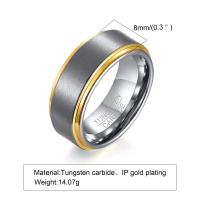 China Fashion Rings Tungsten Ring Men's IP Gold and Silver Wedding Ring for Men Fashion Accessories Tstr015g for sale