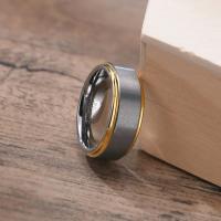 China Fashion Rings Tungsten Ring Men's IP Gold and Silver Wedding Ring for Men Fashion Accessories Tstr015g for sale