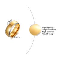 China Tungsten Steel Rings Men's Gold Tungsten Rings Wholesale Simple Style Tungsten Fashion Ring Jewelry Tstr008g for sale