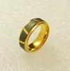 China Manufacturers of Tungsten Jewelry Custom-Made Wholesale Black Gold Men′ S Tungsten Fashion Ring Tstr088 for sale