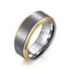 China Tungsten Steel Ring Men′ S Black Blue Steel Color Simple Ring Personalized Fashion Accessories Tstr015 for sale