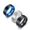 China Tungsten Steel Ring Men′ S Black Blue Steel Color Simple Ring Personalized Fashion Accessories Tstr015 for sale