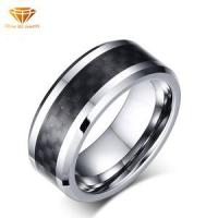 China Tungsten Ring for Men Carbon Fiber Rings Tungsten Steel Ring Jewelry Wholesale Tst2185 for sale