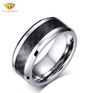 China Tungsten Ring for Men Carbon Fiber Rings Tungsten Steel Ring Jewelry Wholesale Tst2185 for sale