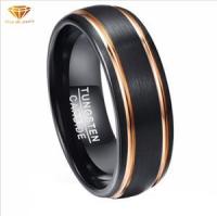 China Factory Direct Sales Fashion New Tungsten Steel Black Rose Ring Fashion Men Tungsten Steel Ring Creative Gift Wholesale Jewelry Tst2303 for sale