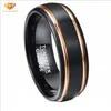 China Factory Direct Sales Fashion New Tungsten Steel Black Rose Ring Fashion Men Tungsten Steel Ring Creative Gift Wholesale Jewelry Tst2303 for sale