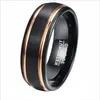China Factory Direct Sales Fashion New Tungsten Steel Black Rose Ring Fashion Men Tungsten Steel Ring Creative Gift Wholesale Jewelry Tst2303 for sale