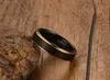 China Men Rings Custom-Made Tungsten Rings Wholesale Men Tungsten Steel Brushed Black Gold Ring for Men Tst8138 for sale