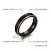 China Men Rings Custom-Made Tungsten Rings Wholesale Men Tungsten Steel Brushed Black Gold Ring for Men Tst8138 for sale
