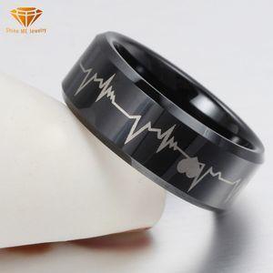 China Tungsten Gold Ring ECG Couple Ring Ins Niche Ring Men Domineering Wedding Ring for Men Tst8132 for sale