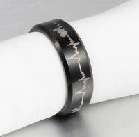 China Tungsten Gold Ring ECG Couple Ring Ins Niche Ring Men Domineering Wedding Ring for Men Tst8132 for sale