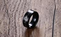 China Tungsten Gold Ring ECG Couple Ring Ins Niche Ring Men Domineering Wedding Ring for Men Tst8132 for sale