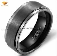 China Fashion Jewelry Tungsten IP Gold Ring Zircon CZ Tungsten Gold Ring for Men and Women  Tst4229 for sale