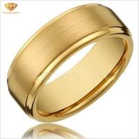 China Wholesale Tungsten IP Gold Ring Jewelry Tungsten Ring for Men and Women Tst4228 for sale