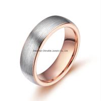 China Wholesale Tungsten IP Gold Ring Jewelry Tungsten Ring for Men and Women Tst4228 for sale