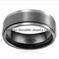 China Tungsten Steel Men's Ring Jewelry Simple Black Lasha Tungsten Gold Ring for Men Tst4202 for sale