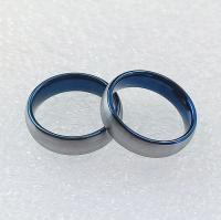 China Factory Wholesale New Tungsten Steel Ring 4mm Wide Blue Matte Ring Tungsten Gold Ring for Men and Women Jewelry Tst4193 for sale