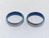 China Factory Wholesale New Tungsten Steel Ring 4mm Wide Blue Matte Ring Tungsten Gold Ring for Men and Women Jewelry Tst4193 for sale