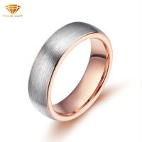 China Factory Wholesale Men's Tungsten Gold Ring Tungsten Rose Gold Ring Tungsten Steel Jewelry Tst4191 for sale