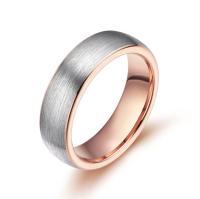 China Factory Wholesale Men's Tungsten Gold Ring Tungsten Rose Gold Ring Tungsten Steel Jewelry Tst4191 for sale