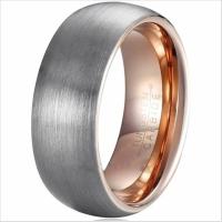 China Factory Wholesale Men's Tungsten Gold Ring Tungsten Rose Gold Ring Tungsten Steel Jewelry Tst4191 for sale