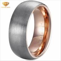 China High Quality Plated Jewelry Tungsten Matte Ring Tungsten Rose Gold Ring Tst4182 for sale