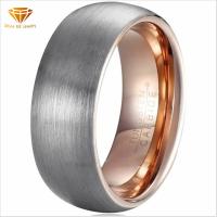 China High Quality Plated Jewelry Tungsten Matte Ring Tungsten Rose Gold Ring Tst4182 for sale