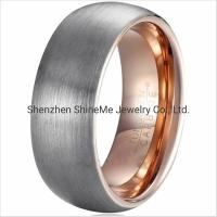 China High Quality Plated Jewelry Tungsten Matte Ring Tungsten Rose Gold Ring Tst4182 for sale