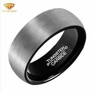 China Top Quality Jewelry Tungsten Matte Ring Tungsten Gold IP Black Ring Jewelry Plated Tst4181 for sale