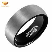 China Top Quality Jewelry Tungsten Matte Ring Tungsten Gold IP Black Ring Jewelry Plated Tst4181 for sale