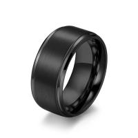 China 6, 8, 10mm Tungsten Plated Black Matte Men's Ring Tsr017 for sale