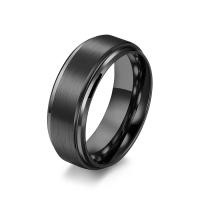 China 6, 8, 10mm Tungsten Plated Black Matte Men's Ring Tsr017 for sale