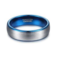 China Jewelry Supply Brushed Blue Silver Width 4mm 6mm 8mm Tungsten Steel Ring Trendy Men's Jewelry Tst2829 for sale